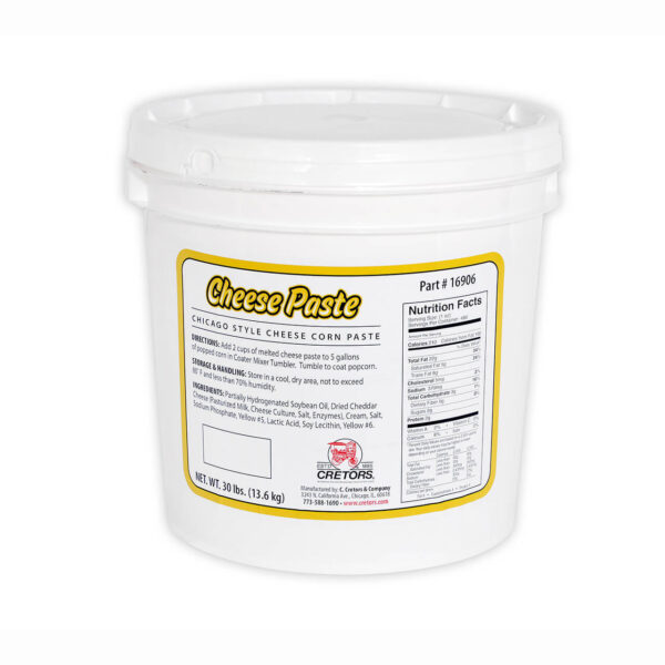 Cheddar Cheese Paste - Trans Fat Free - 30 lb pail - Cretors
